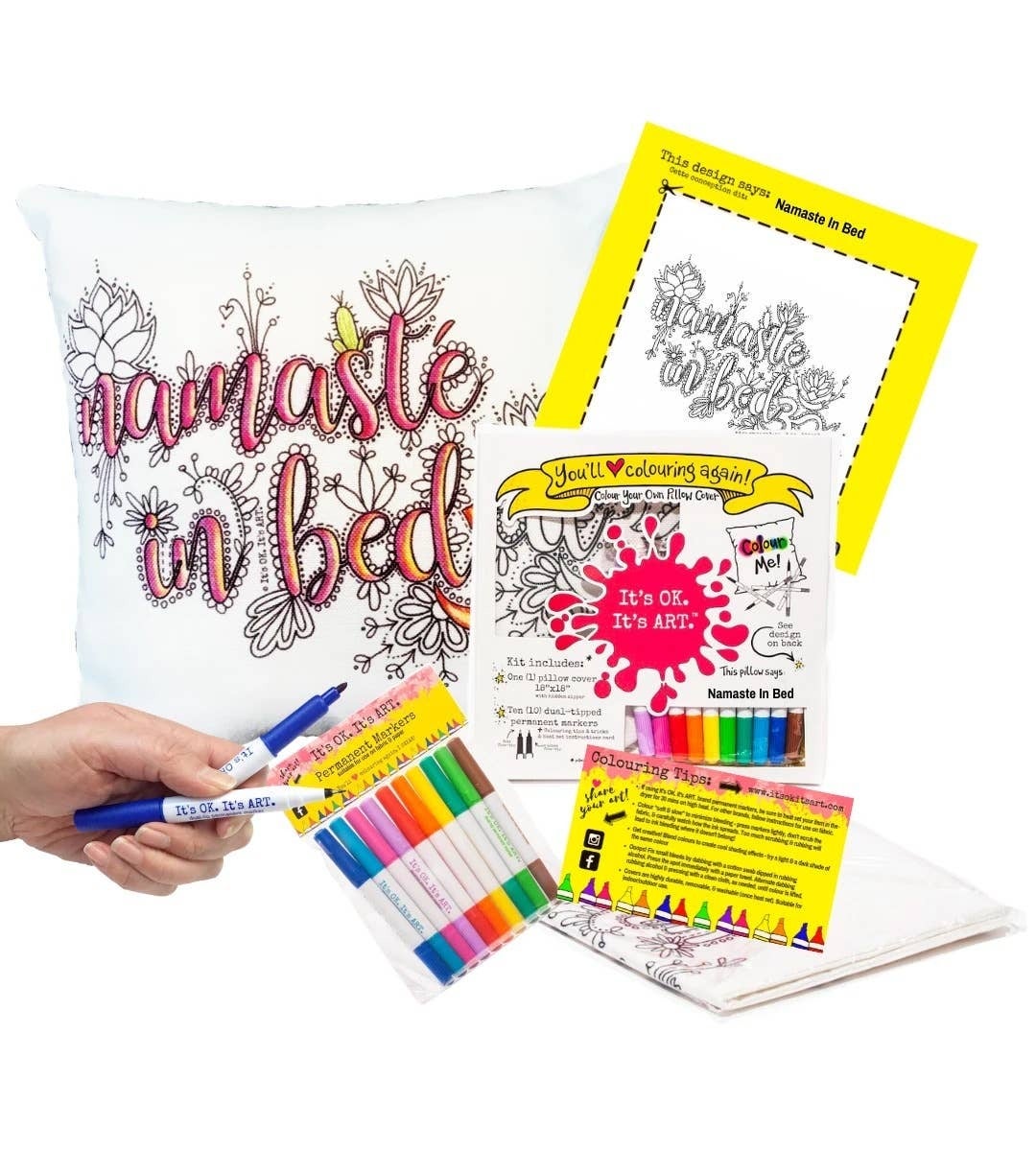 Namaste in Bed Yoga Zen DIY Craft Coloring Kit | Waypoint
